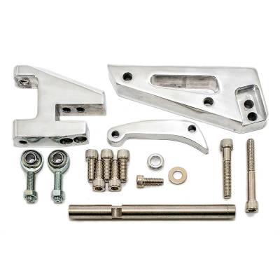 SBC Chevy 350 400 Polished Aluminum Alternator Bracket Fits SWP Short ...