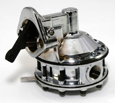 Chevy 350 Fuel Pump SBC Chrome Mechanical Fuel Pump 6 PSI 1/4" NPT